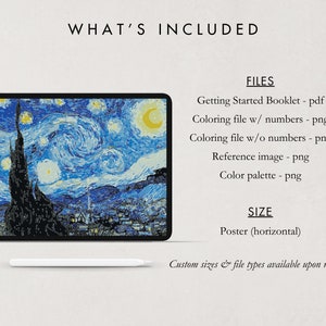 Starry Night Paint by Number Kit Adult | Printable & Digital Download ...