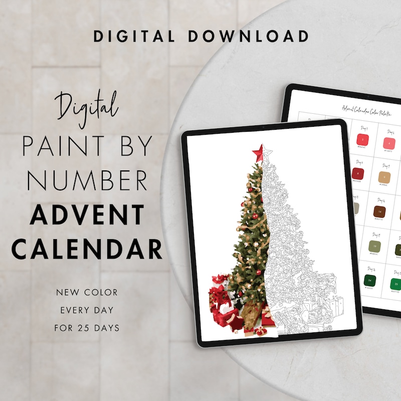 Calendar Paint by Numbers - Etsy