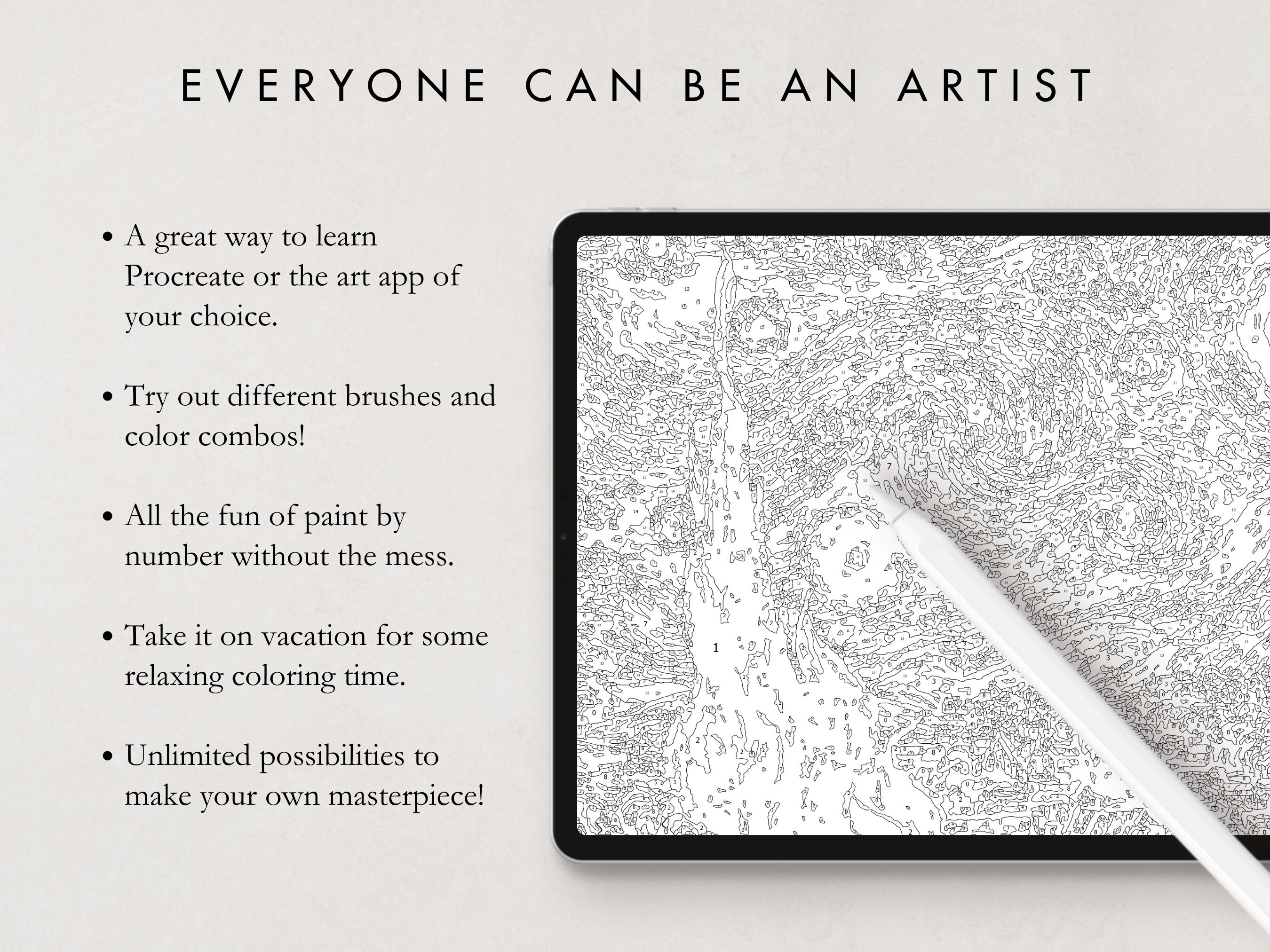 Starry Night Paint by Number Kit Adult | Printable & Digital Download ...