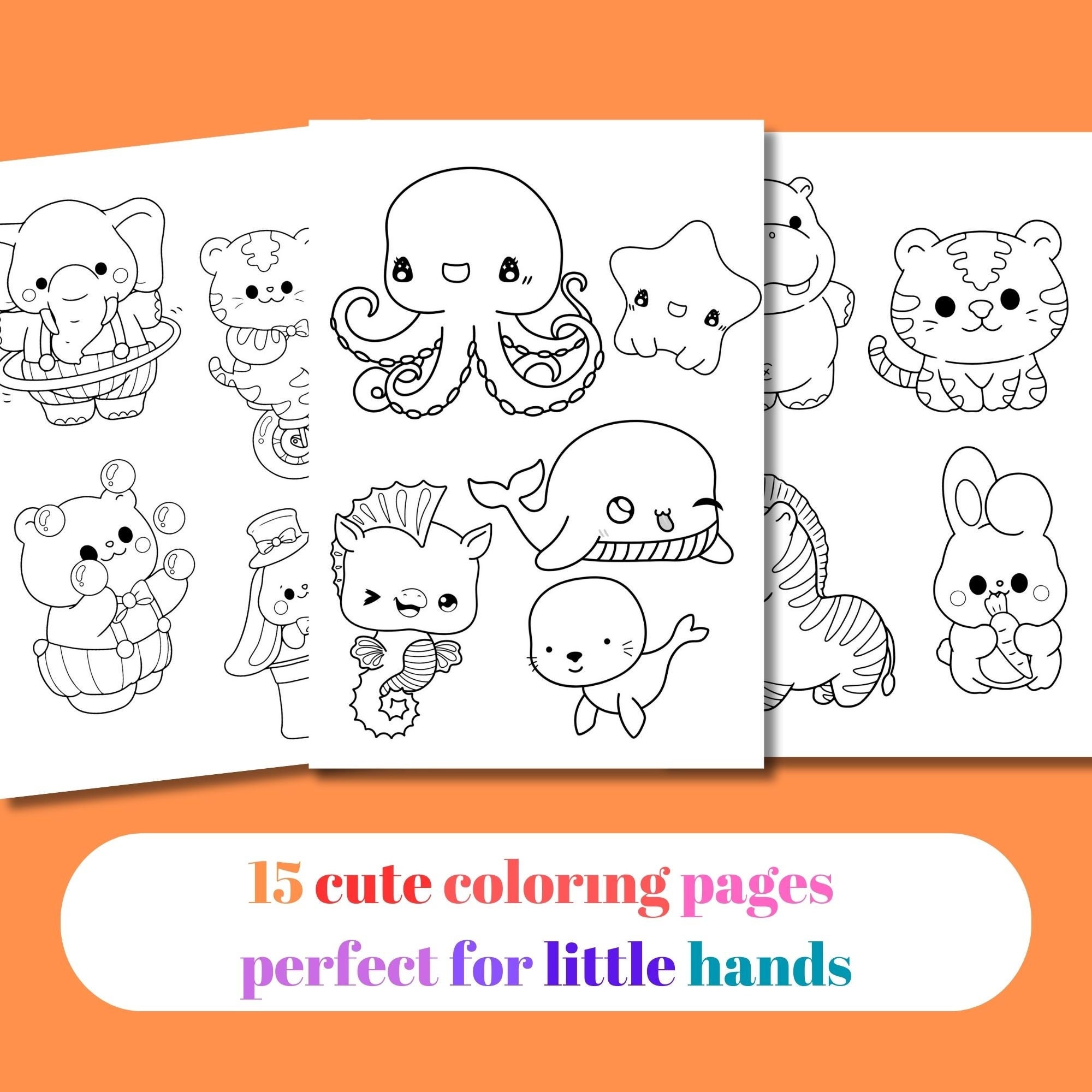15 Cute Colorin Pages, Printable Activity, Toddlers, Preschoolers ...