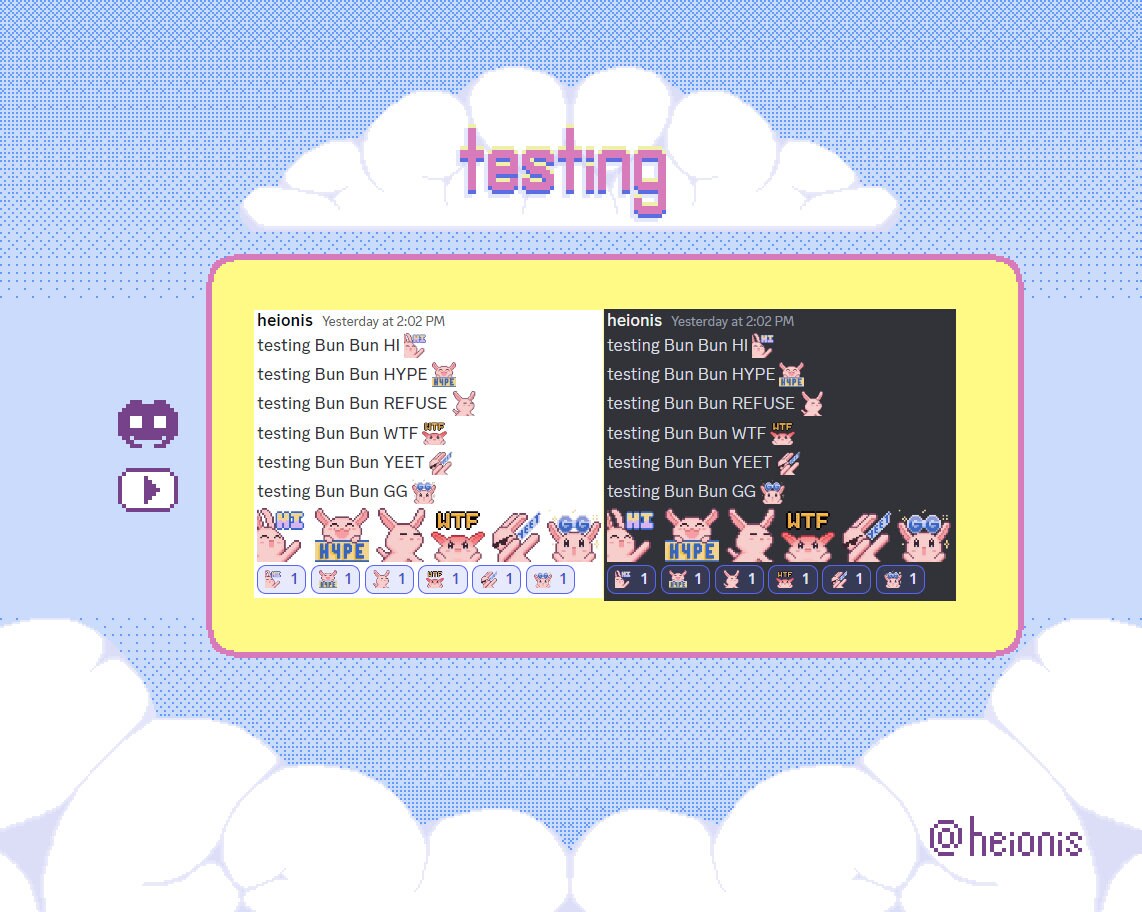 Pixel Friends Emote Pack Bun Bun INSTANT DOWNLOAD Optimized for Twitch, Discord, and Youtube - Etsy