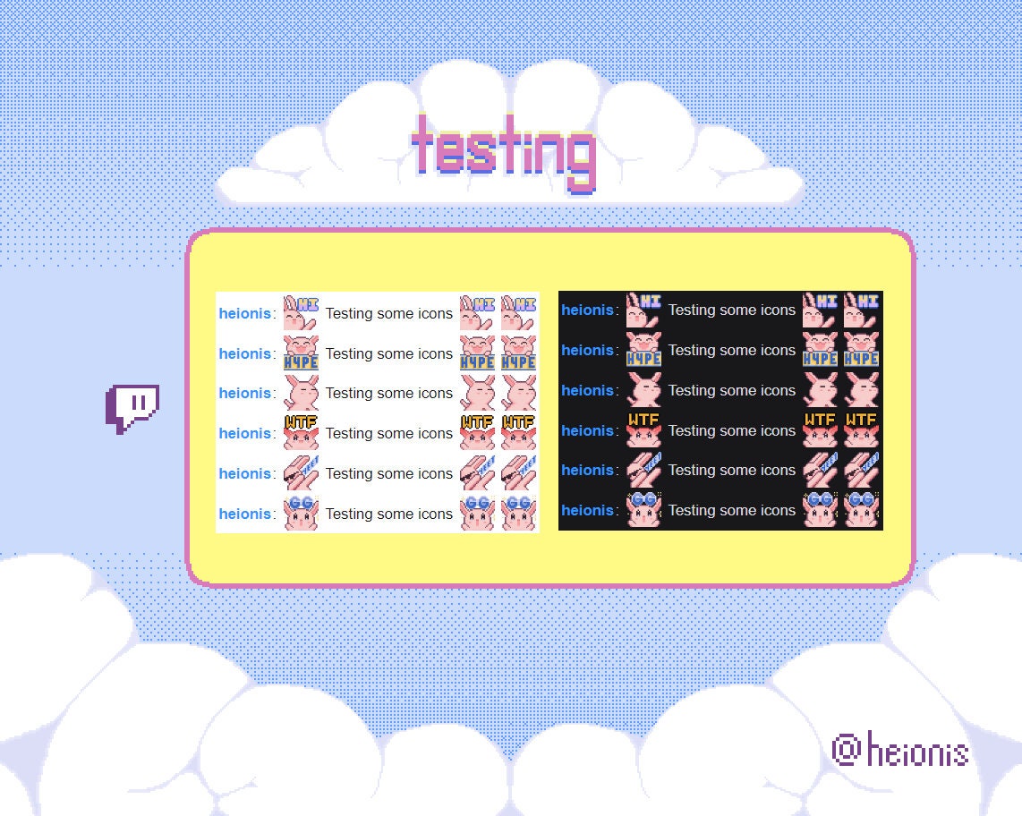 Pixel Friends Emote Pack Bun Bun INSTANT DOWNLOAD Optimized for Twitch ...
