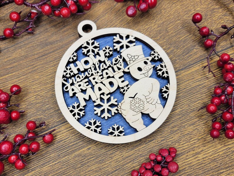 How Snow Flakes Are Made Christmas Ornament Funny Winter Decor, Unique ...
