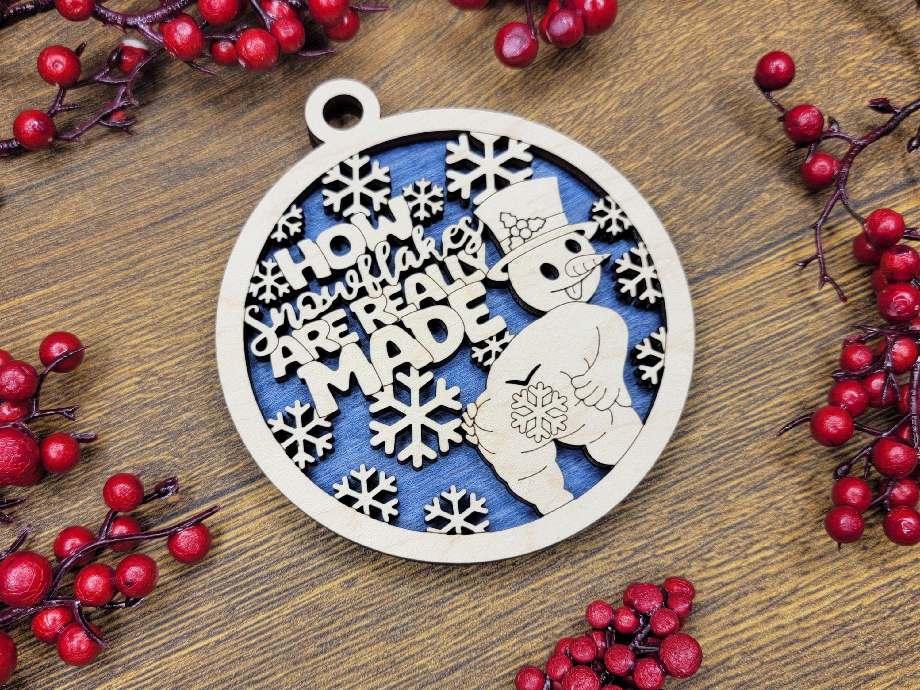 How Snow Flakes Are Made Christmas Ornament Funny Winter Decor, Unique ...