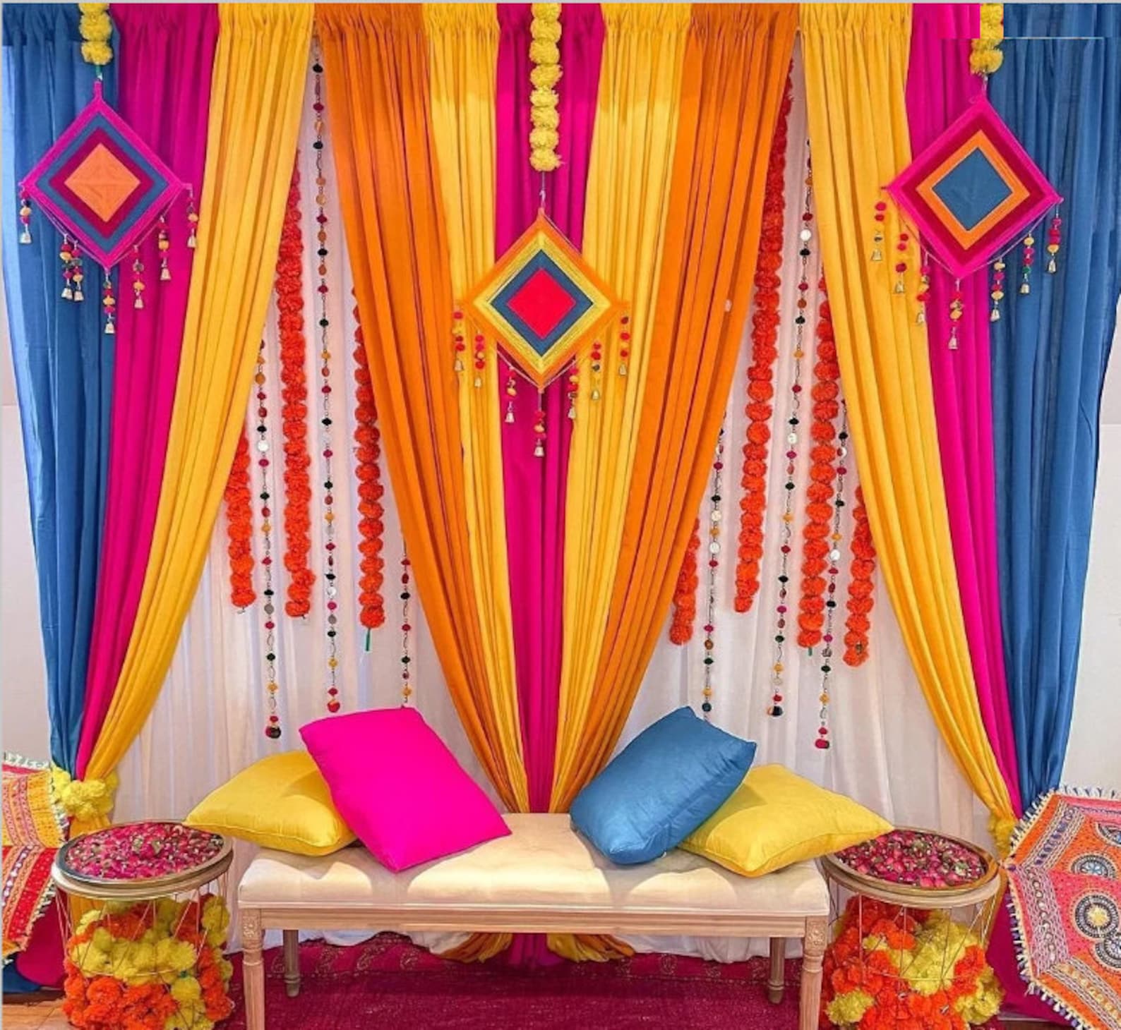 Festiwave Haldi Decor Wedding Decorations Mehndi Decor Haldi Backdrop ...
