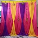 Haldi Decor Set: Indian Wedding Backdrop Curtains - Yellow, Pink ...