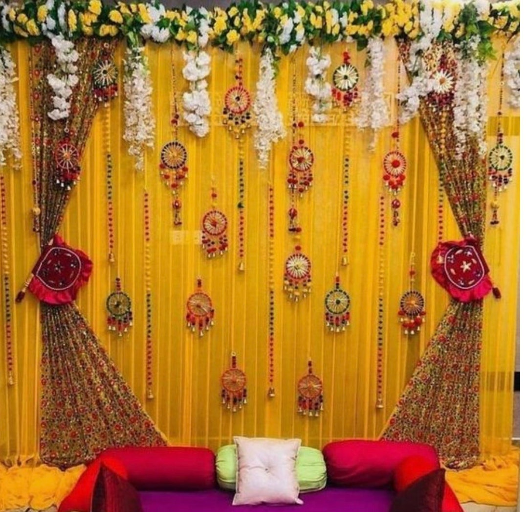 Buy Festiwave Haldi Decoration Indian Wedding Decor Mehandi Decor ...