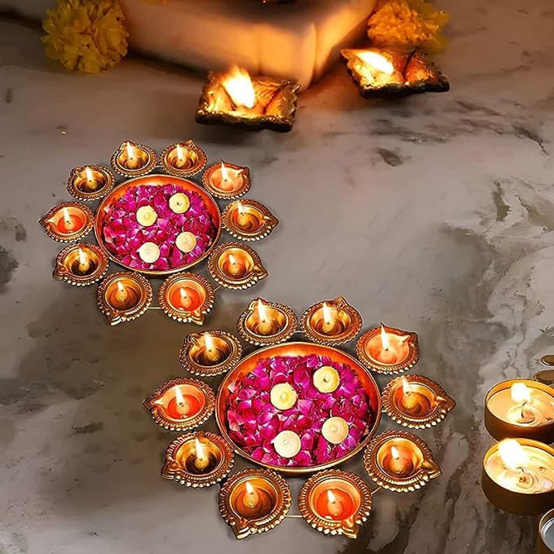 Festiwave Diya Urli Set 3, Diwali Decor, Dia Urli Bowl, Diwali ...