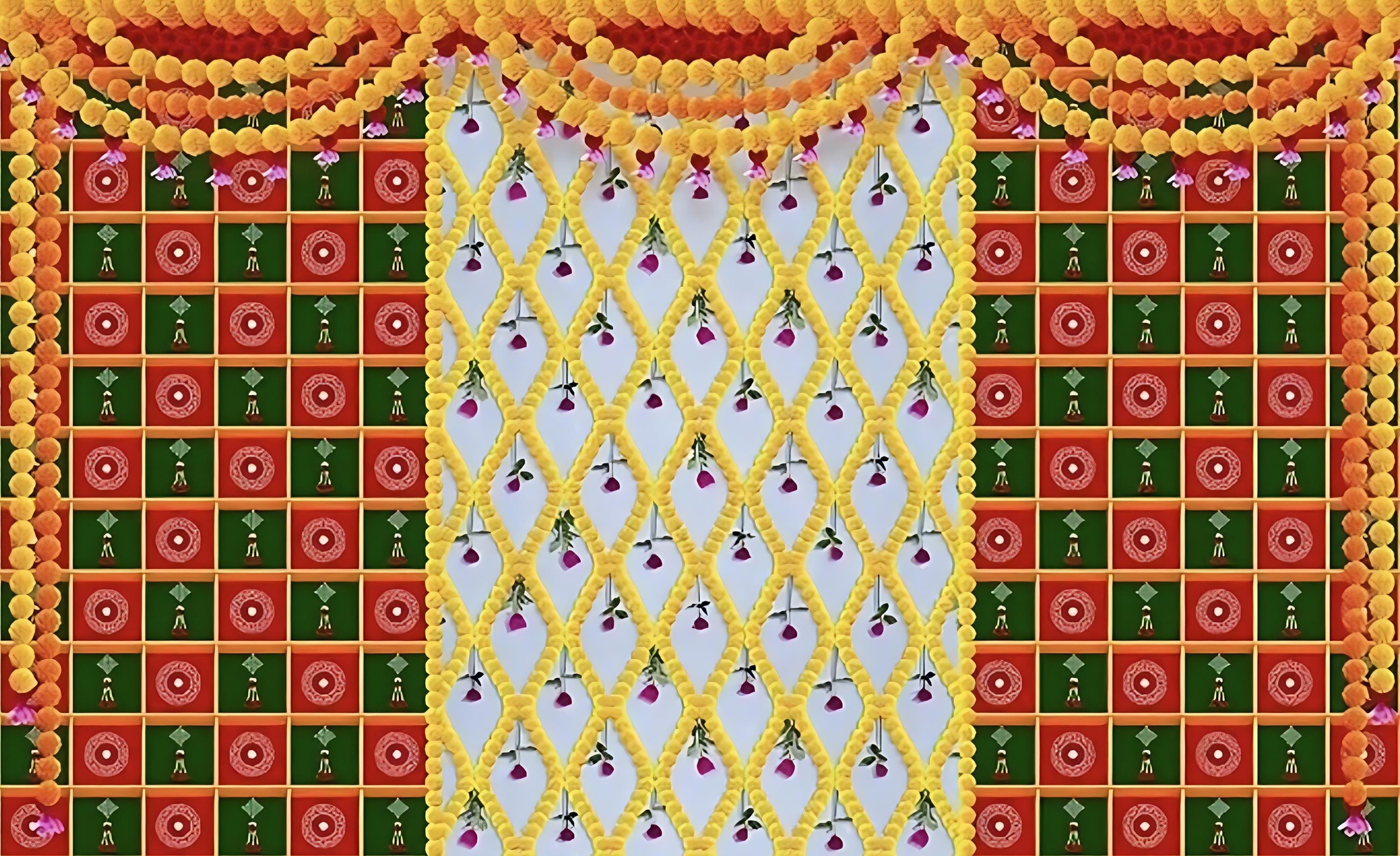 Festiwave Pooja Backdrop, Ganpati Pooja Backdrop, Backdrop for Pooja ...