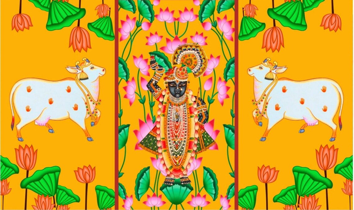 Festiwave Shrinathji Backdrop, Krishna Backdrop, Srinathji Painting ...