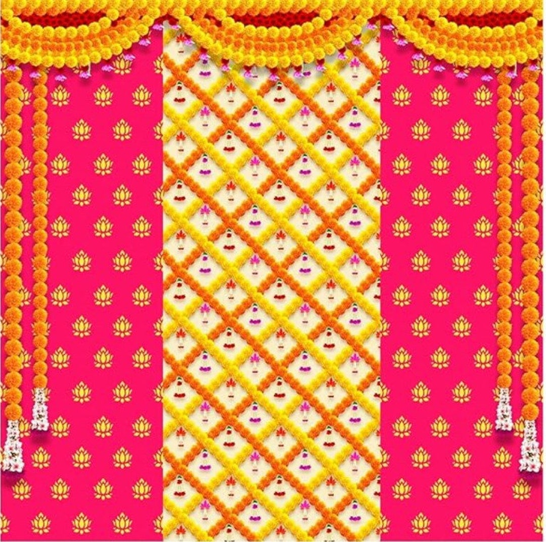 Festiwave Pooja Backdrop, Pooja Decoration Backdrop, Ganpati Backdrop ...