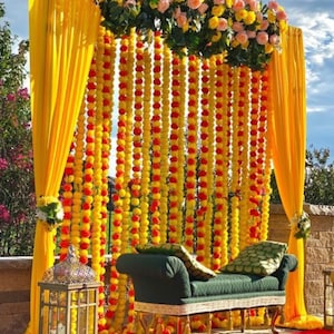 Haldi Mehndi Backdrop Decor: Indian Wedding Decoration Full Setup - Etsy