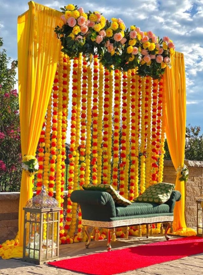Festiwave Haldi Decoration Setup Mehndi Decor Dholki Decor Backdrop ...