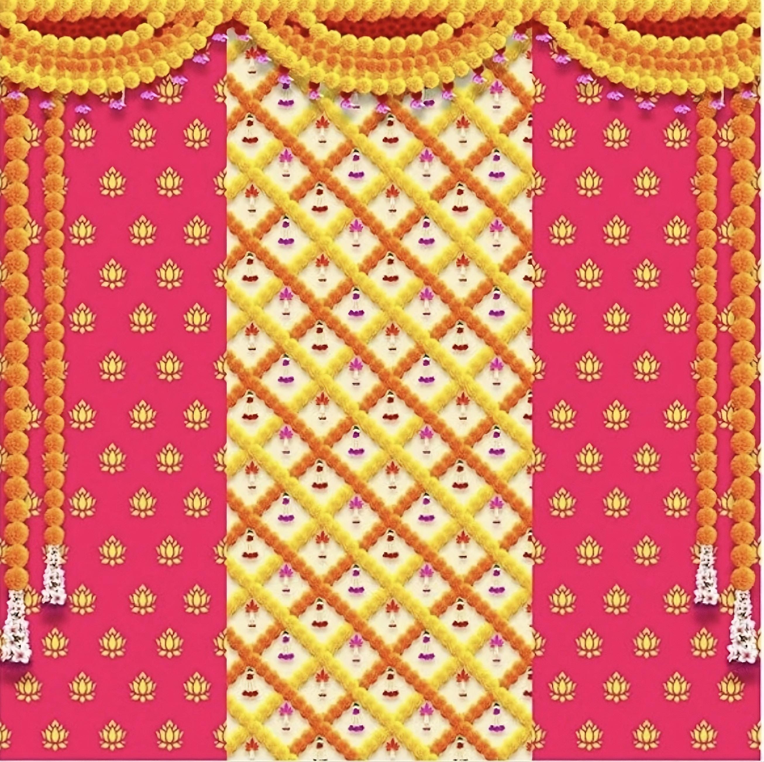 Festiwave Pooja Backdrop, Ganpati Pooja Backdrop, Backdrop for Pooja ...
