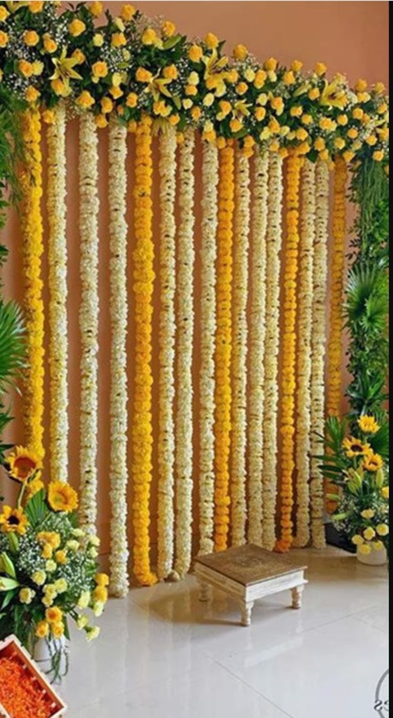 Haldi Mehndi Backdrop Decor: Indian Wedding Decoration Full Setup - Etsy