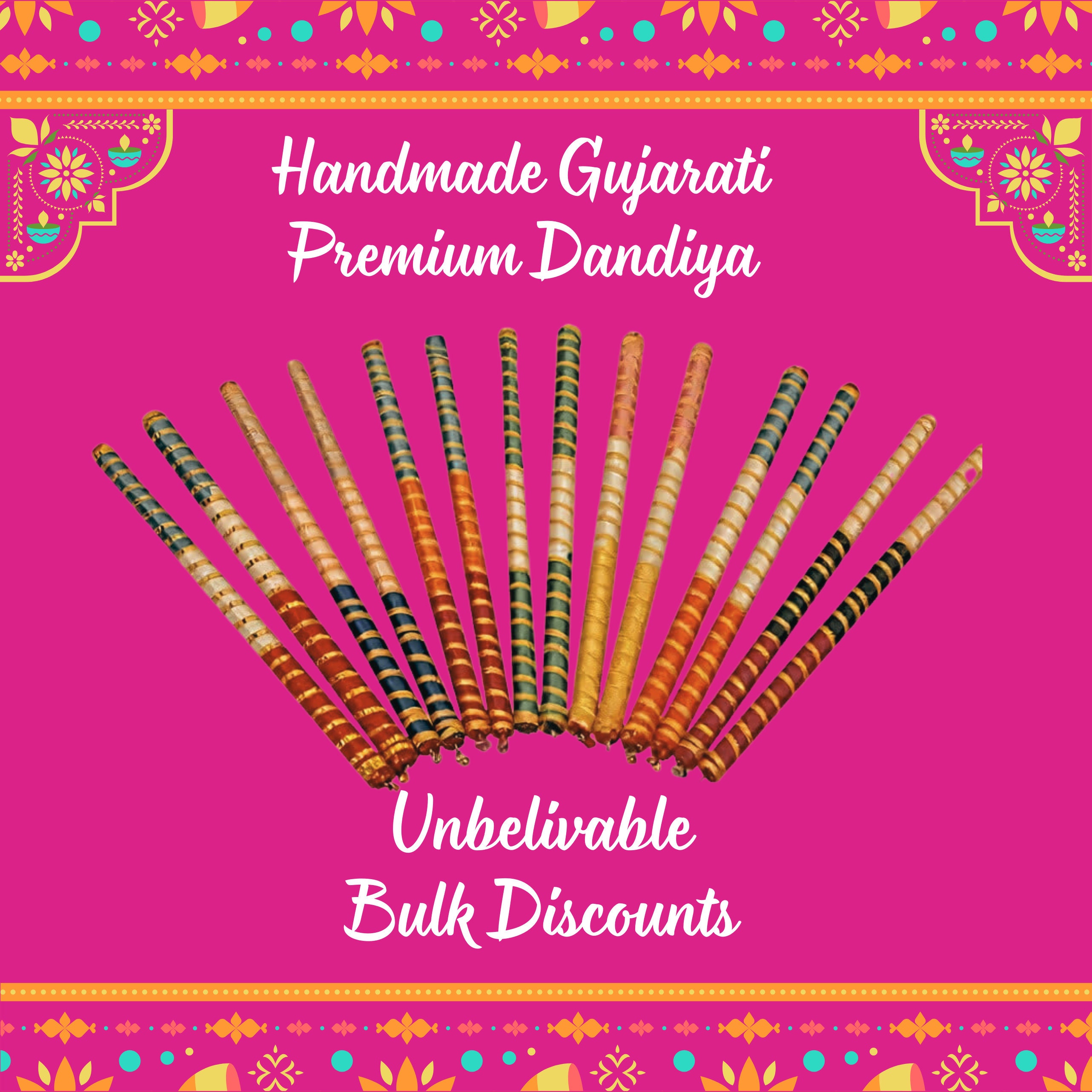 Festiwave Dandiya Sticks Garba Sticks, Navratri Dandiya Night Dandiya ...