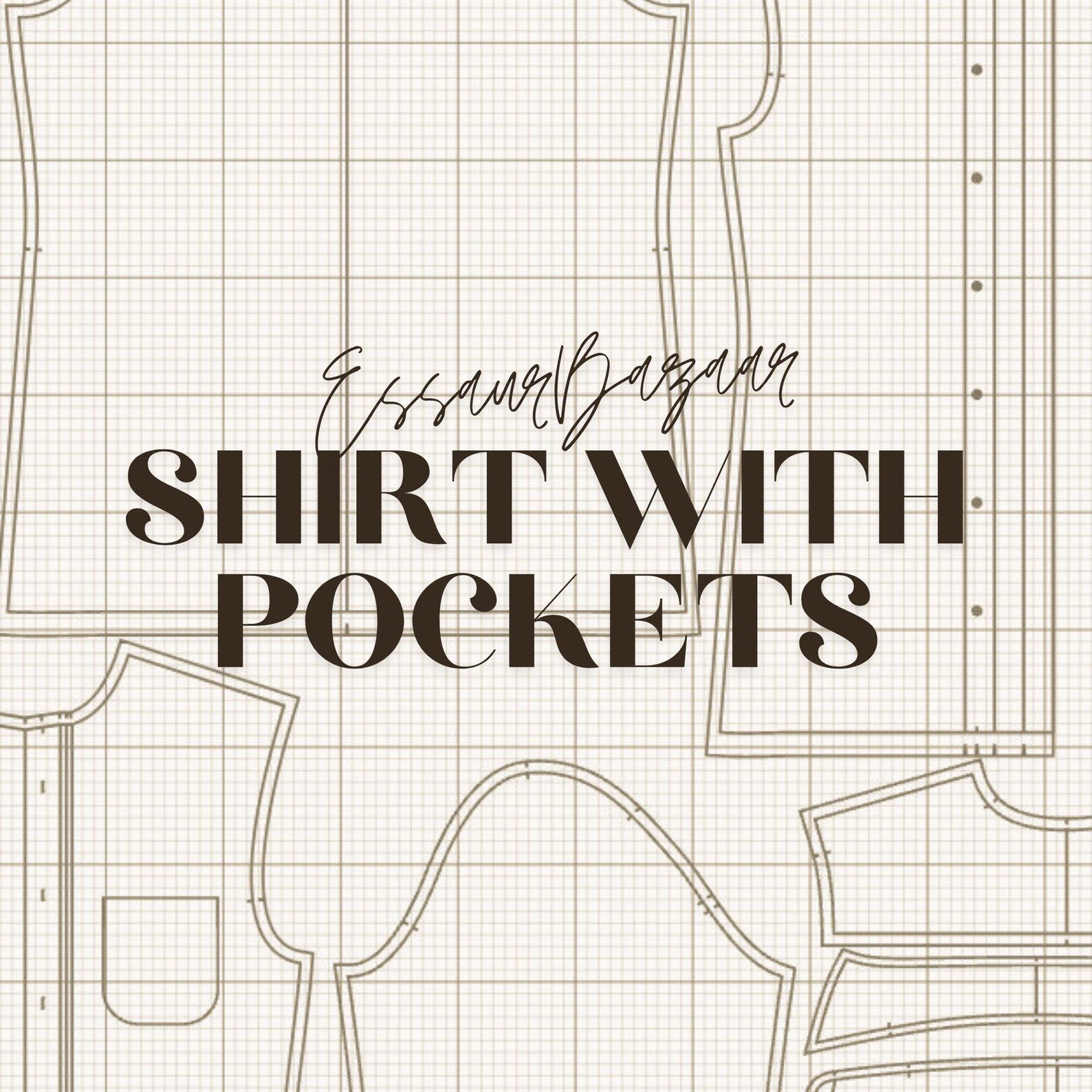 Shirt Sewing Pattern, Men Shirt Pattern, Tropical Shirt Pattern, Sewing ...