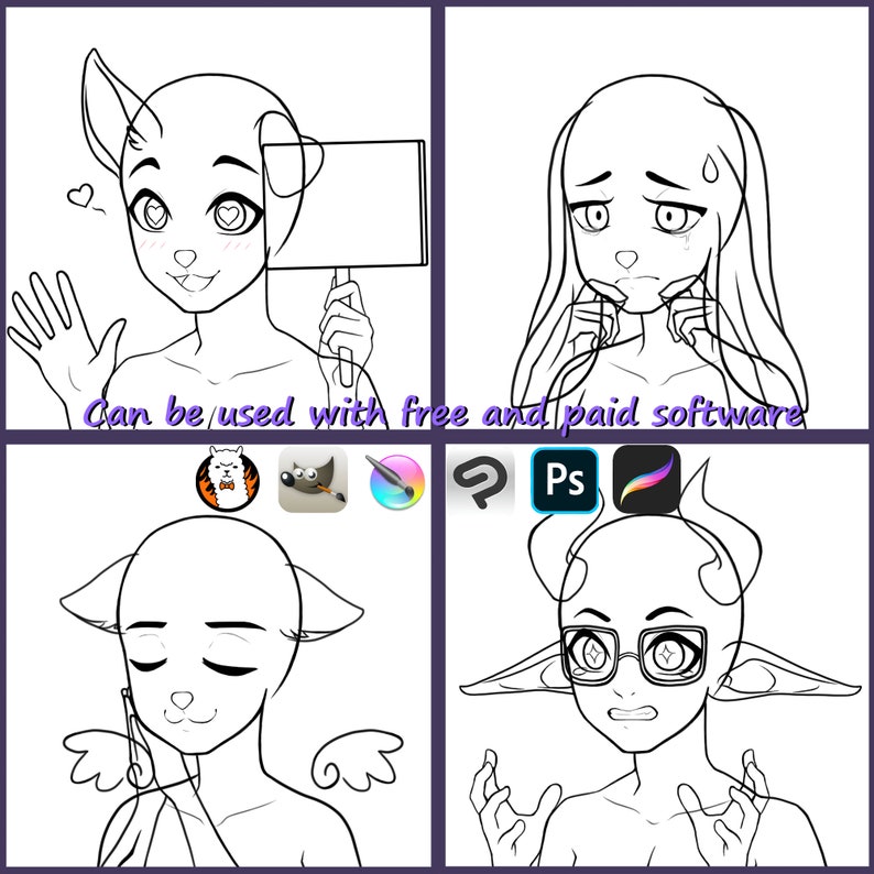 Pngtuber and OC Base Pack | With Furry Assets | Digital Download - Etsy