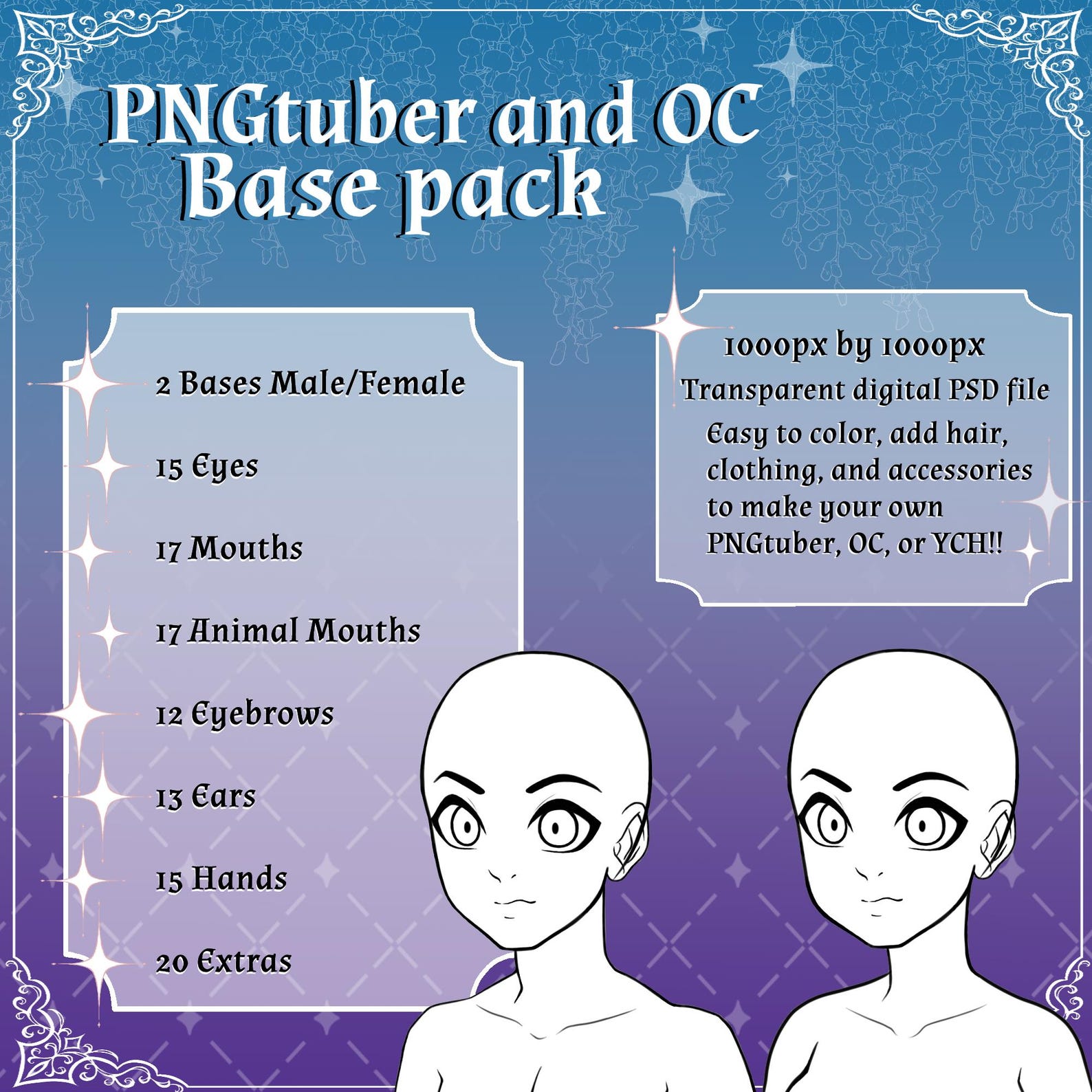 Pngtuber and OC Base Pack | With Furry Assets | Digital Download - Etsy