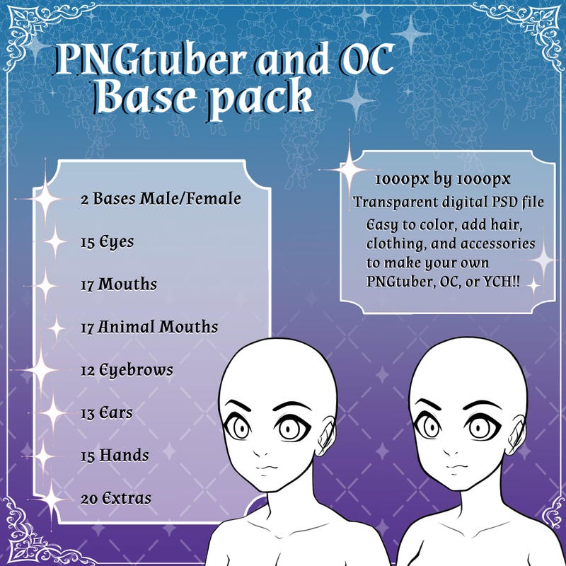 Pngtuber Base - Etsy