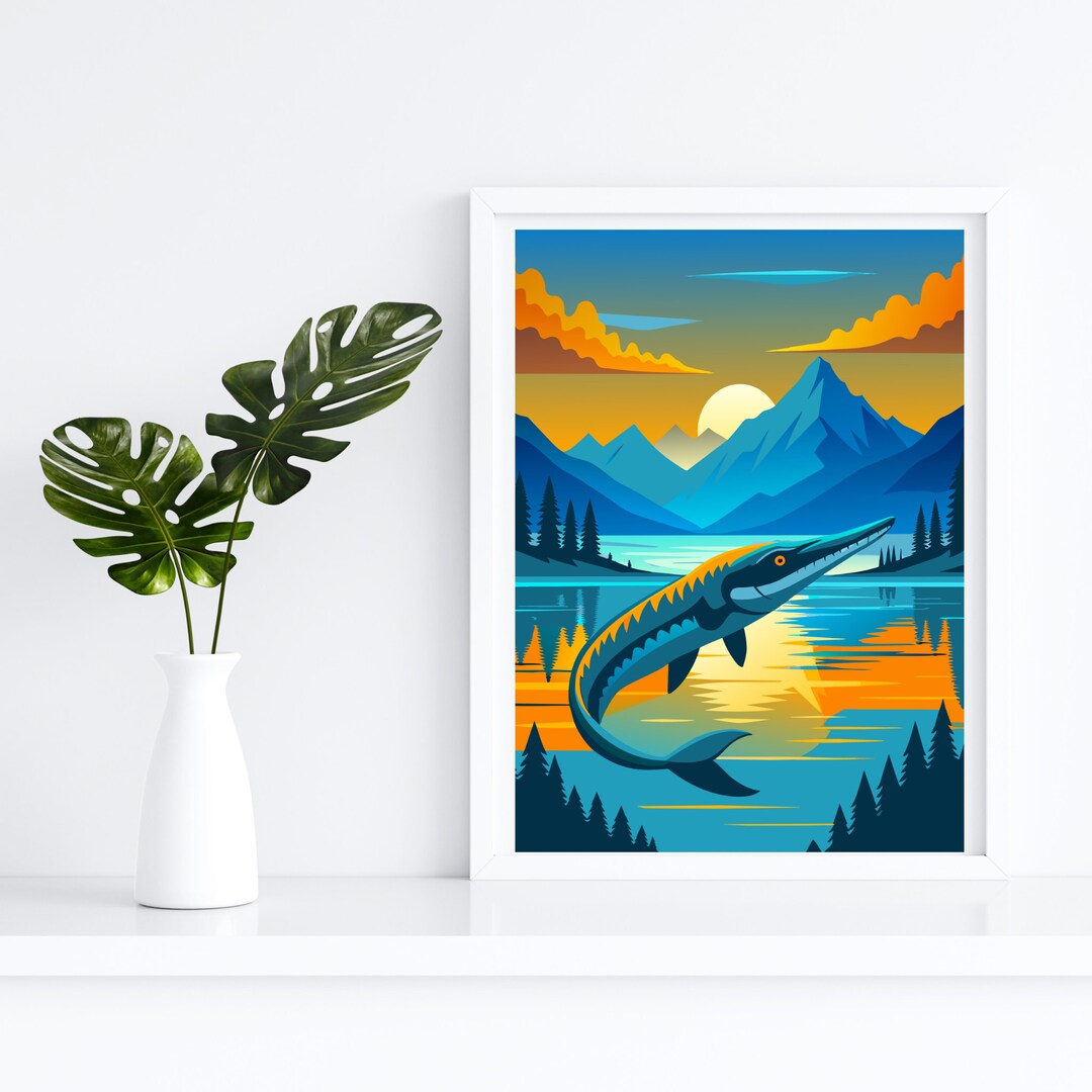 Cute Dinosaur Print, Kids Room Decor, Mosasaurus - Etsy