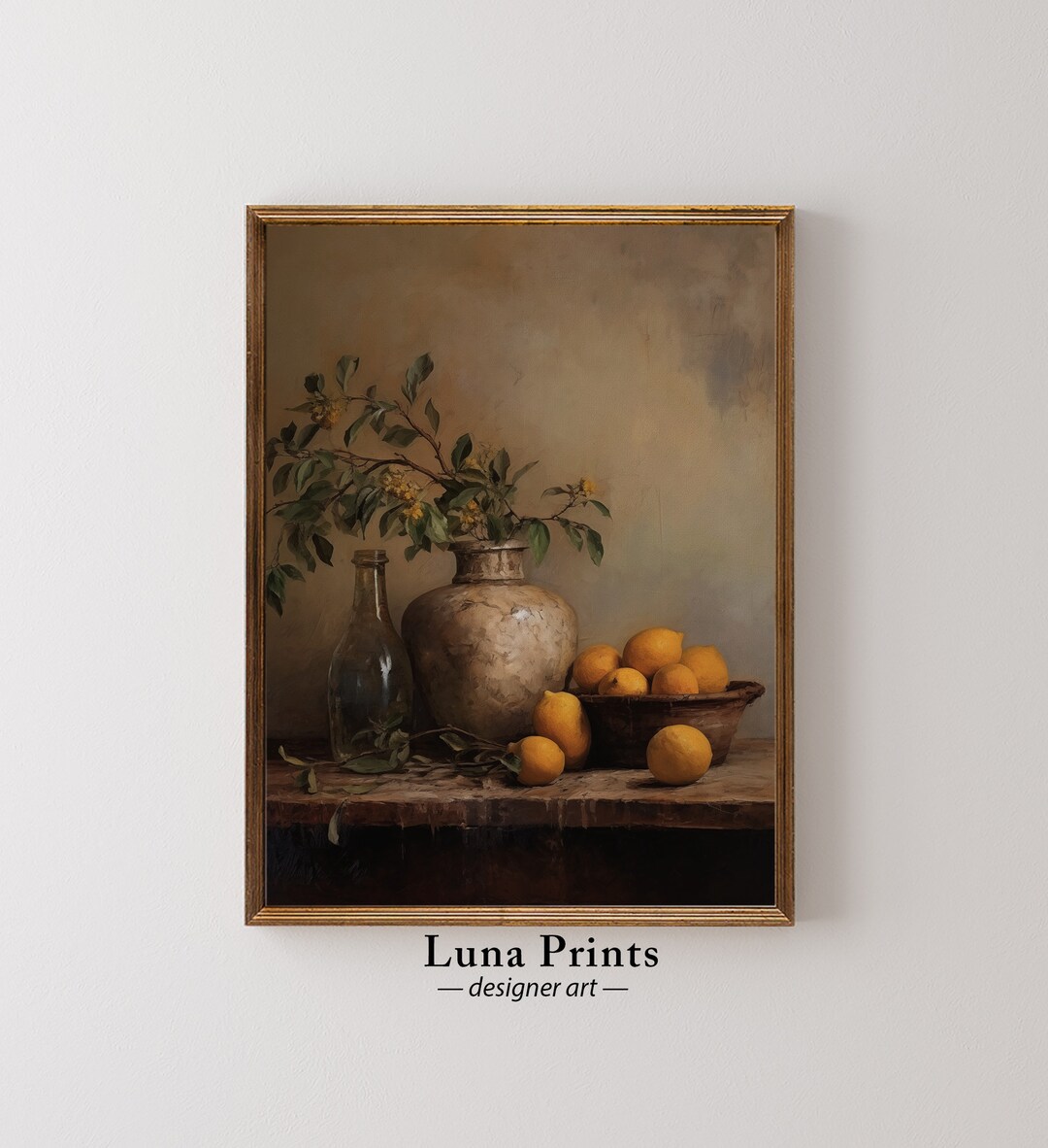 Vintage Lemons Still Life Painting, PRINTABLE ART, Vintage Fruit Still ...