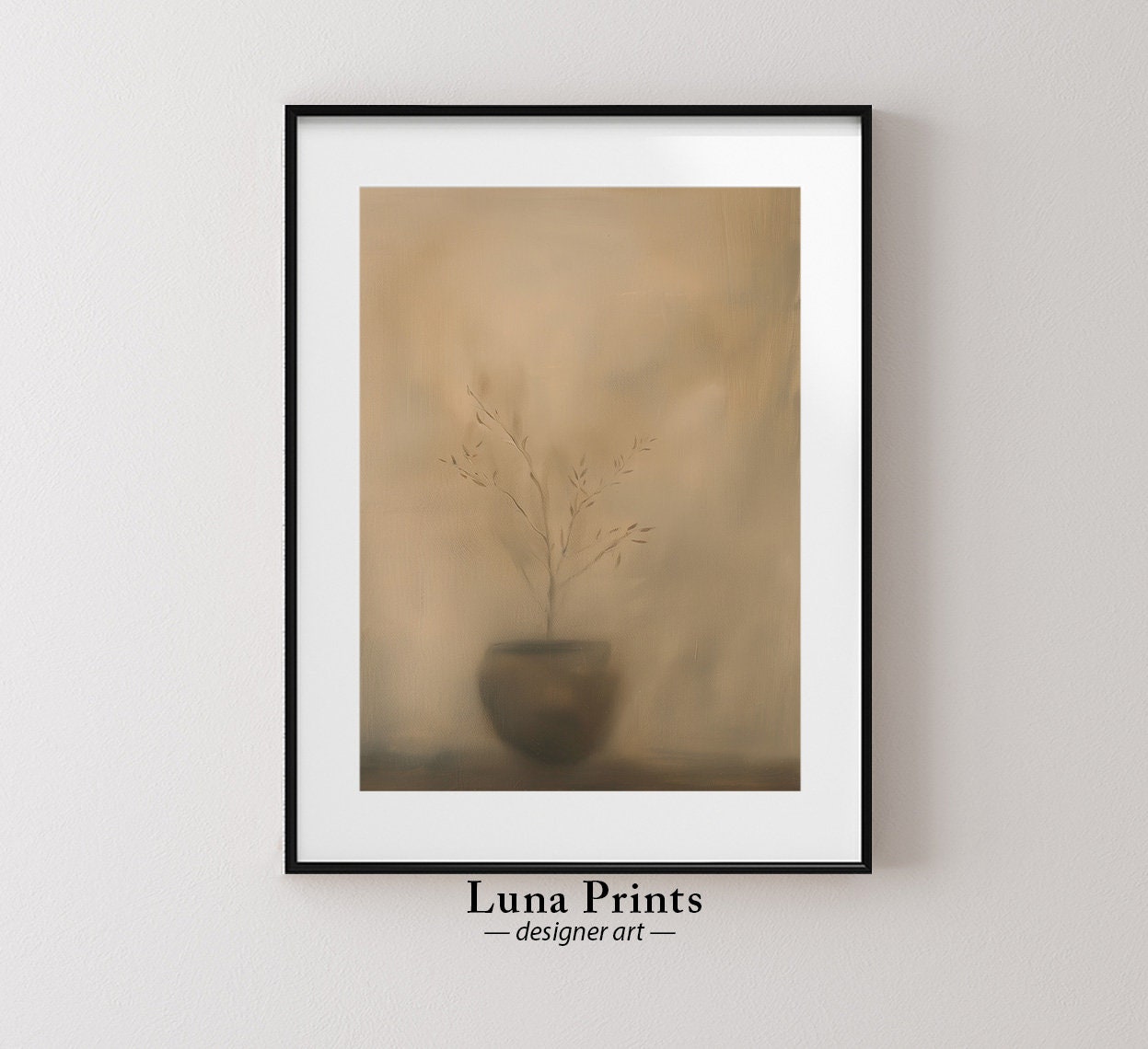 Muted Olive Tree Sketch, PRINTABLE ART, Neutral Modern Organic Art ...