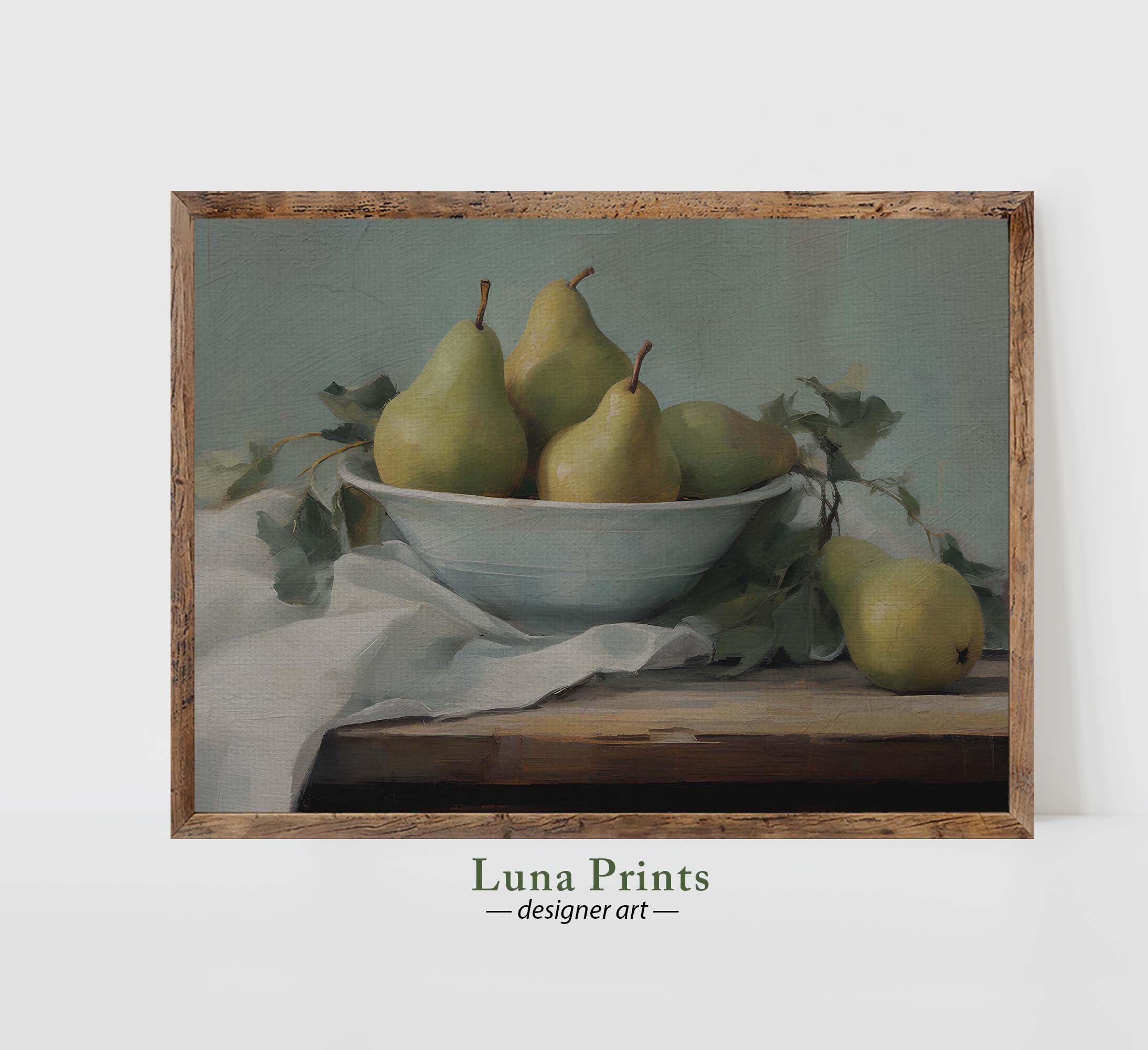 Pears Still Life Painting PRINTABLE Vintage Art Fruit - Etsy