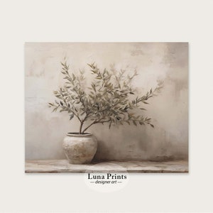 Olive Tree Painting, PRINTABLE ART, Muted Toned Art, Modern Organic Art ...