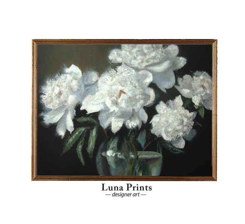 PRINTABLE Moody Peonies Vintage Floral Art - Etsy PRINTABLE Moody Peonies Vintage Floral Art - Etsy