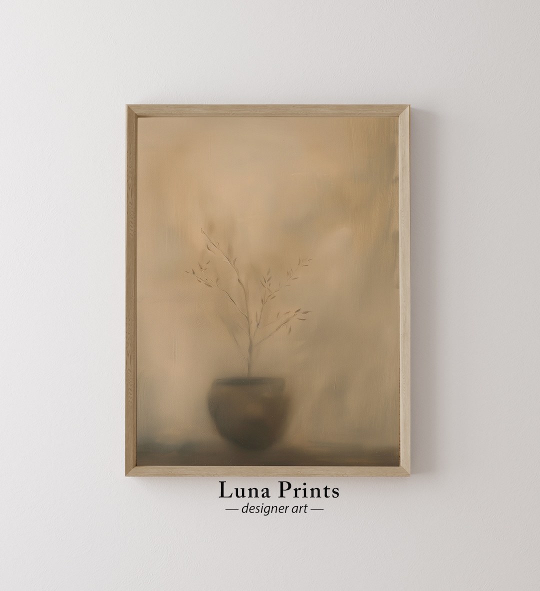 Muted Olive Tree Sketch, PRINTABLE ART, Neutral Modern Organic Art ...