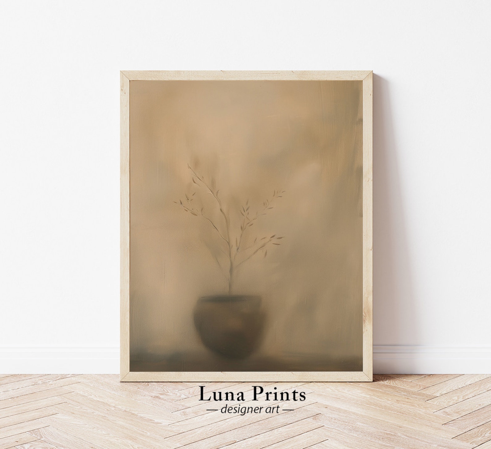 Muted Olive Tree Sketch, PRINTABLE ART, Neutral Modern Organic Art ...