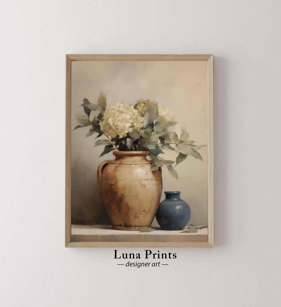 Hydrangeas Painting, PRINTABLE ART, Vintage Still Life Art, Florals in ...