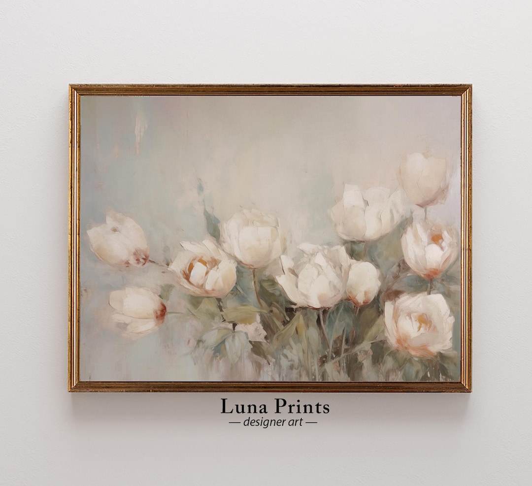 Spring Tulips Painting, PRINTABLE ART, Floral Wall Decor for Living ...