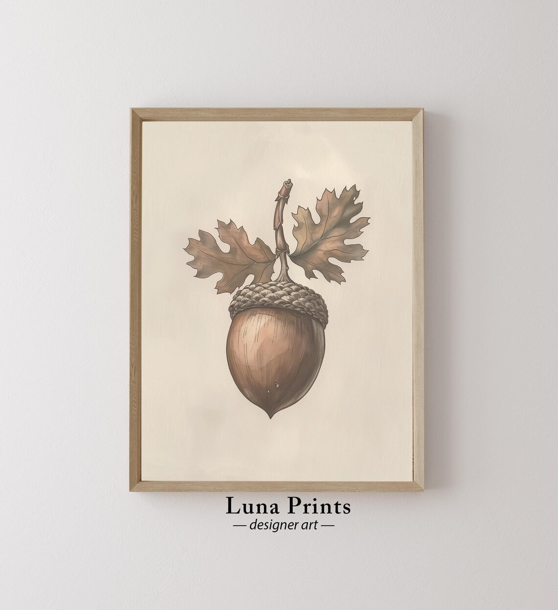 Vintage Acorn Illustration, PRINTABLE ART, Vintage Botanical Artwork ...