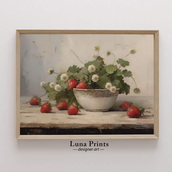 Strawberry Art - Etsy