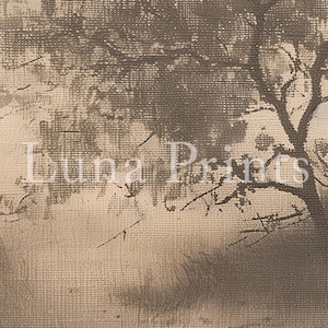 Muted Tree Landscape Painting, PRINTABLE ART, Landscape in Neutral ...