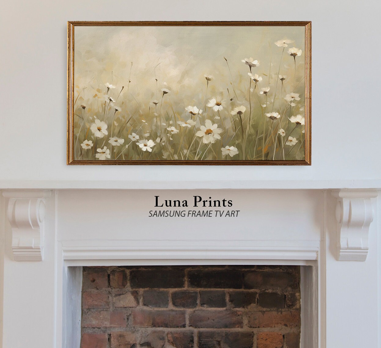 Wildflower Field Frame TV Art, DIGITAL DOWNLOAD, Frame Tv Spring Art ...