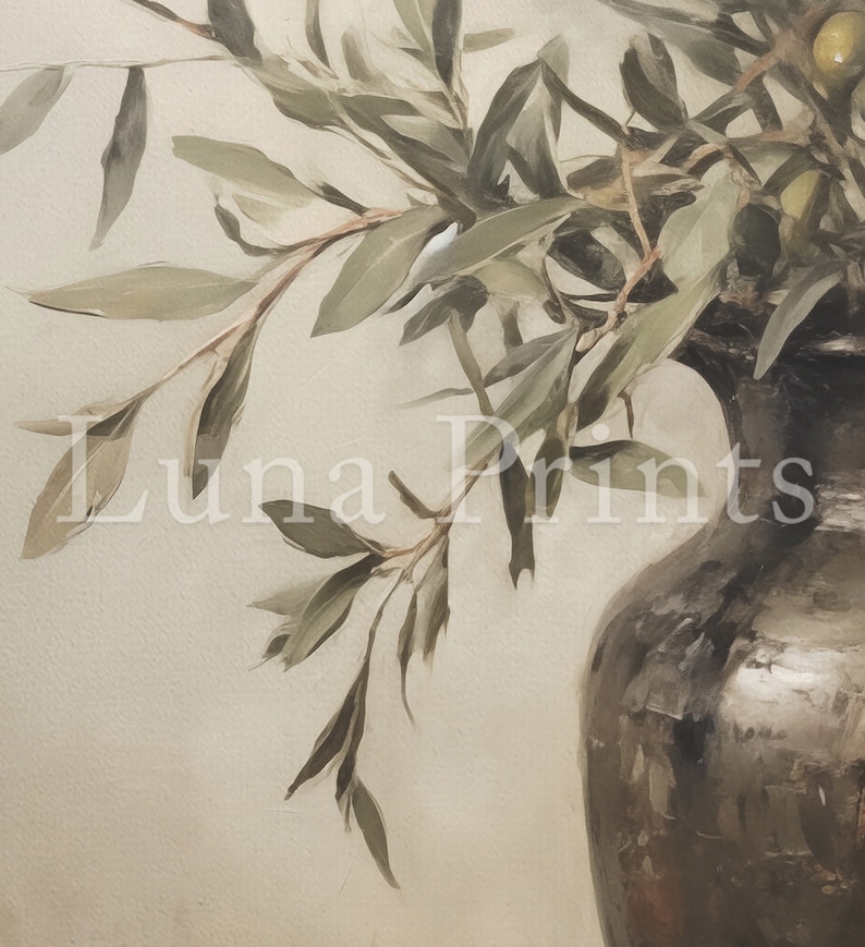 Olive Tree Stems Painting, PRINTABLE ART, Muted Toned Art - Etsy