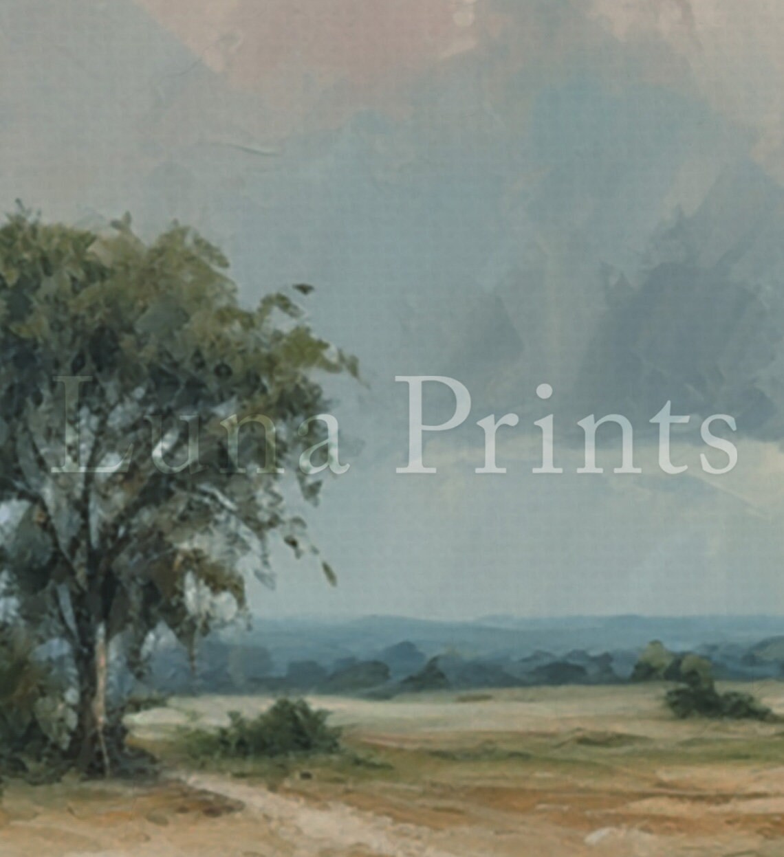 PRINTABLE Golden Open Landscape | Vintage Landscape Art - Etsy