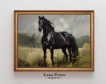 Study of a Horse Digital Printable Art Vintage Watercolor Painting and ...