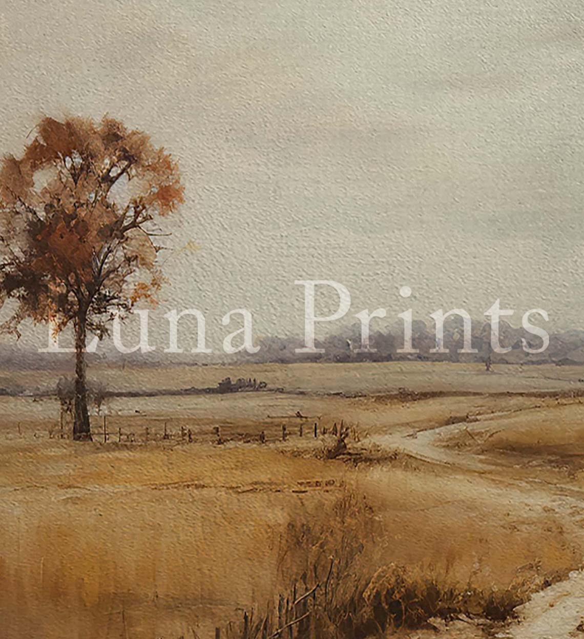 PRINTABLE Rustic Country Landscape Painting | PRINTABLE ART | Vintage ...