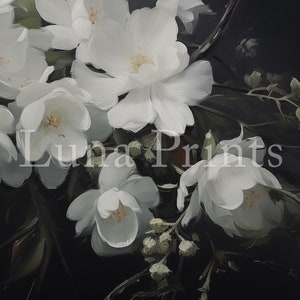 Moody Spring Floral, PRINTABLE ART, Dark Floral Art - Etsy