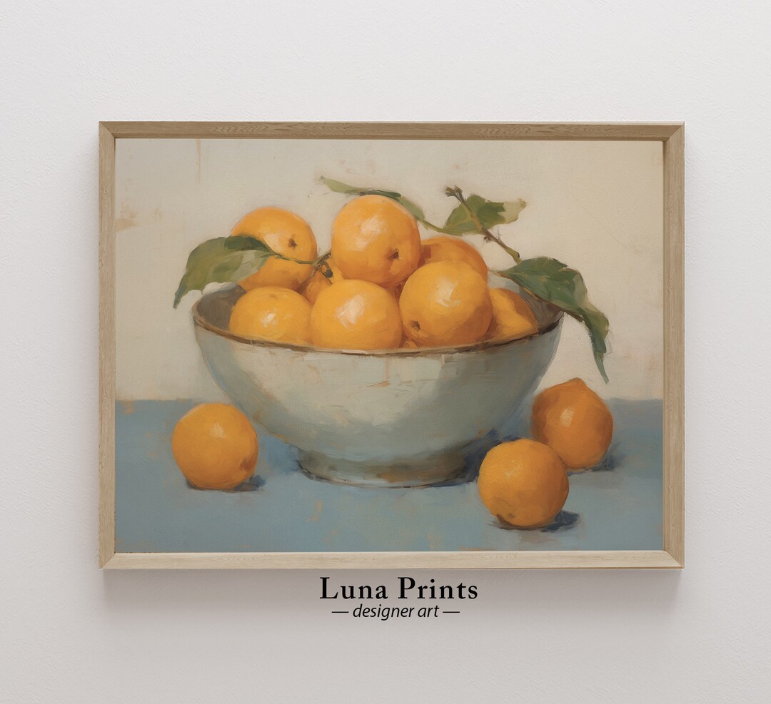 Oranges Still Life Painting, PRINTABLE ART, Vintage Fruit Still Life ...