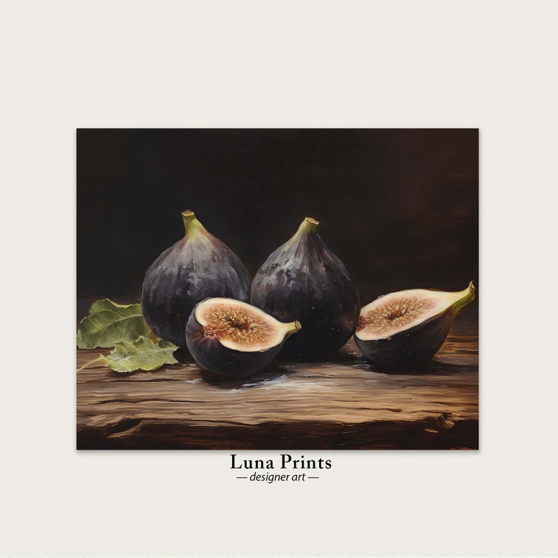 Moody Figs Painting | PRINTABLE ART | Vintage Fruit Still Life | Fall ...
