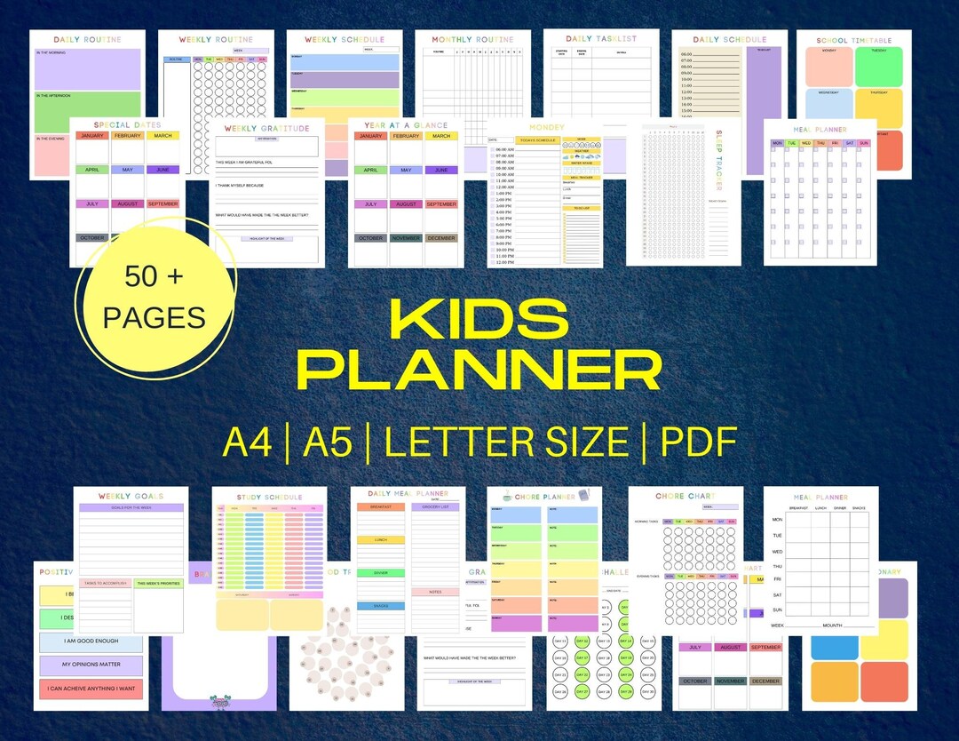 Printable ADHD Planner for Kids ADHD Planner Student - Etsy