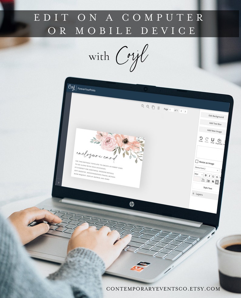 Editable Enclosure Card Template Modern Wedding Invite - Etsy Australia