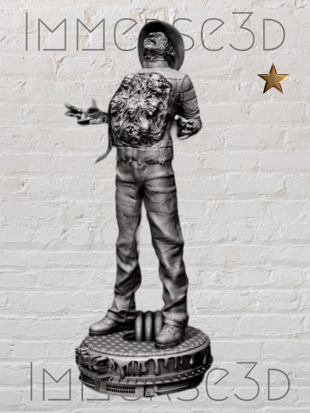 Freddy Krueger Statue and Bust V2 High Quality STL File, 3D Digital ...