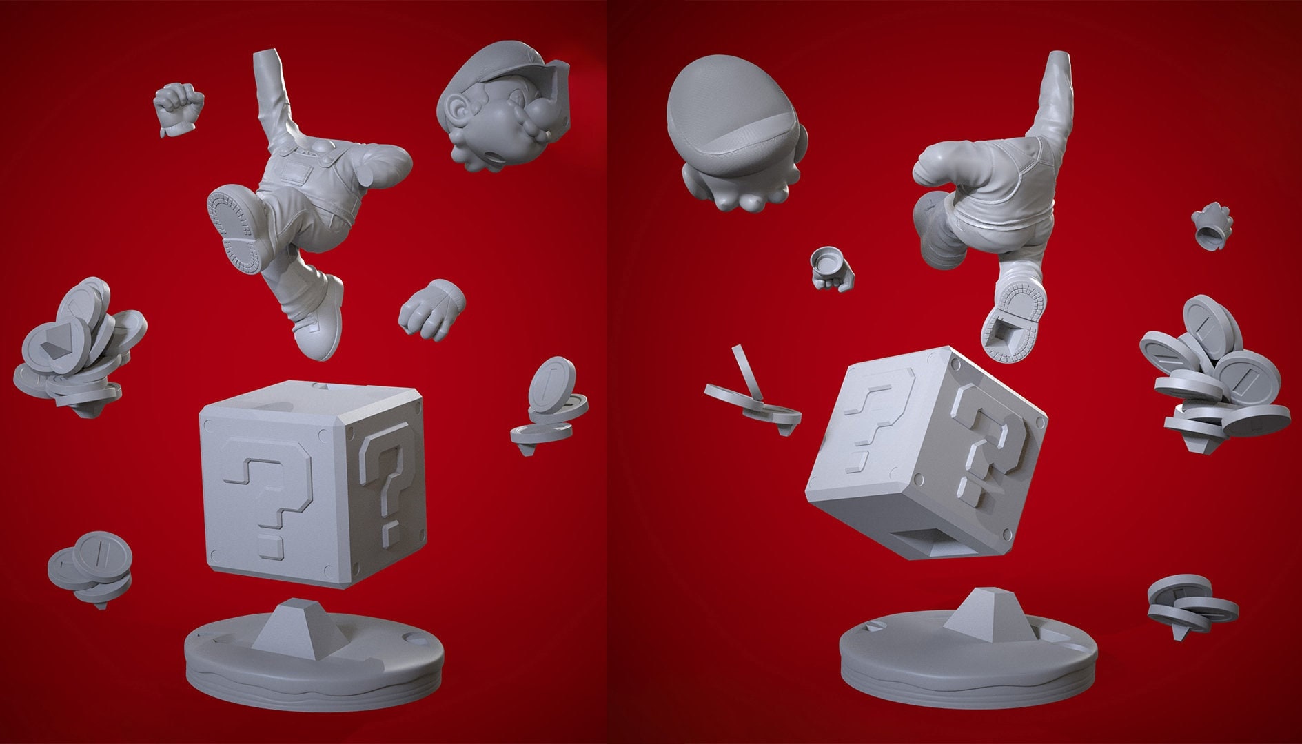 Super Mario 3D STL File, 3D Digital Printing STL File for 3D Printers ...