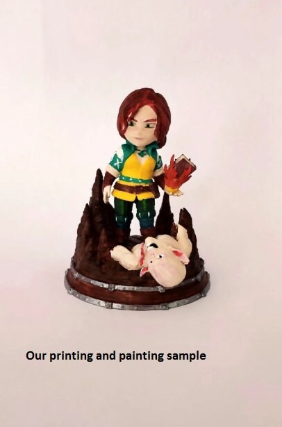 Triss Chibi STL File, 3D Digital Printing STL File for Fdm and Sla 3D ...